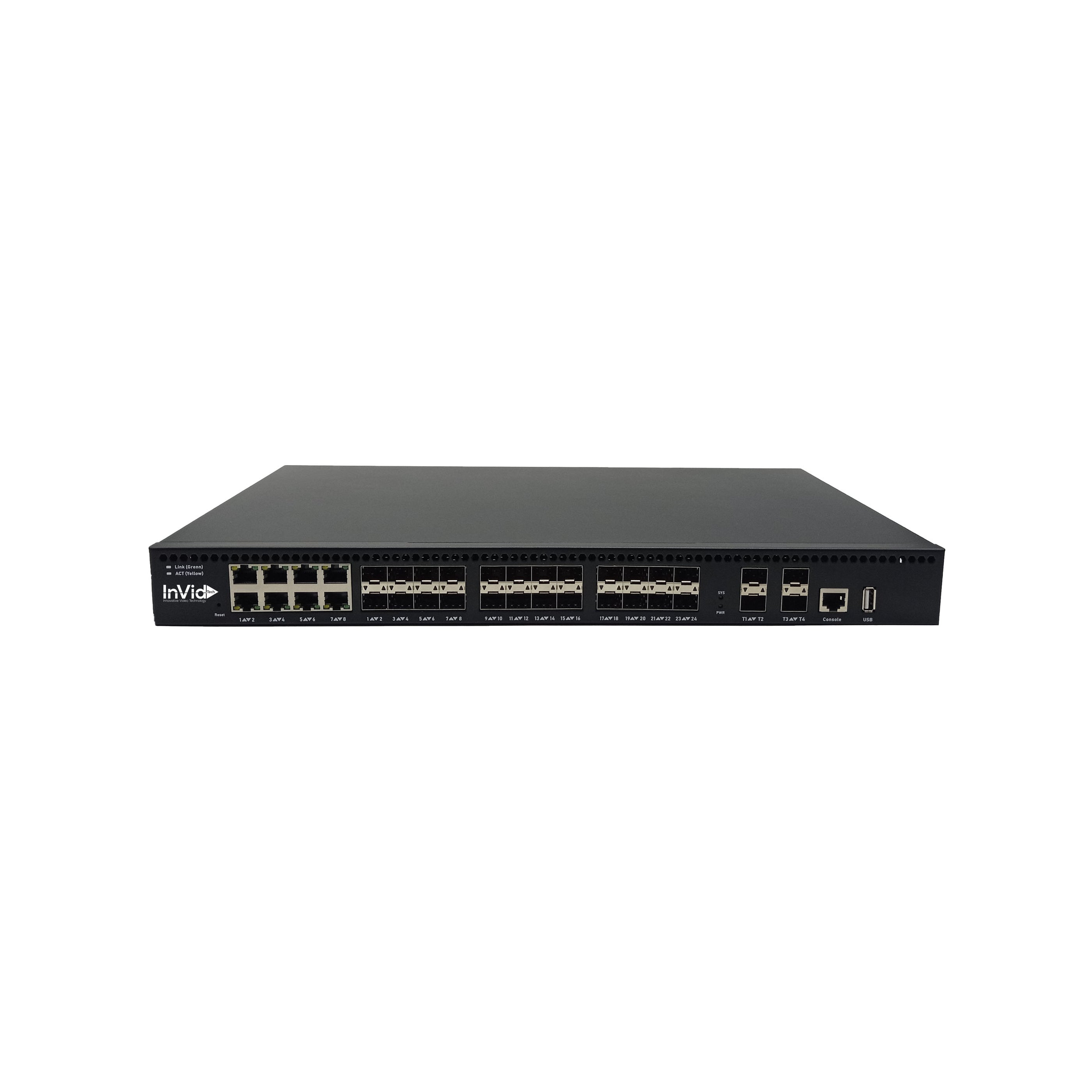 INVID-24PORTFIBERSWMAN: Managed Switch — Invidtech