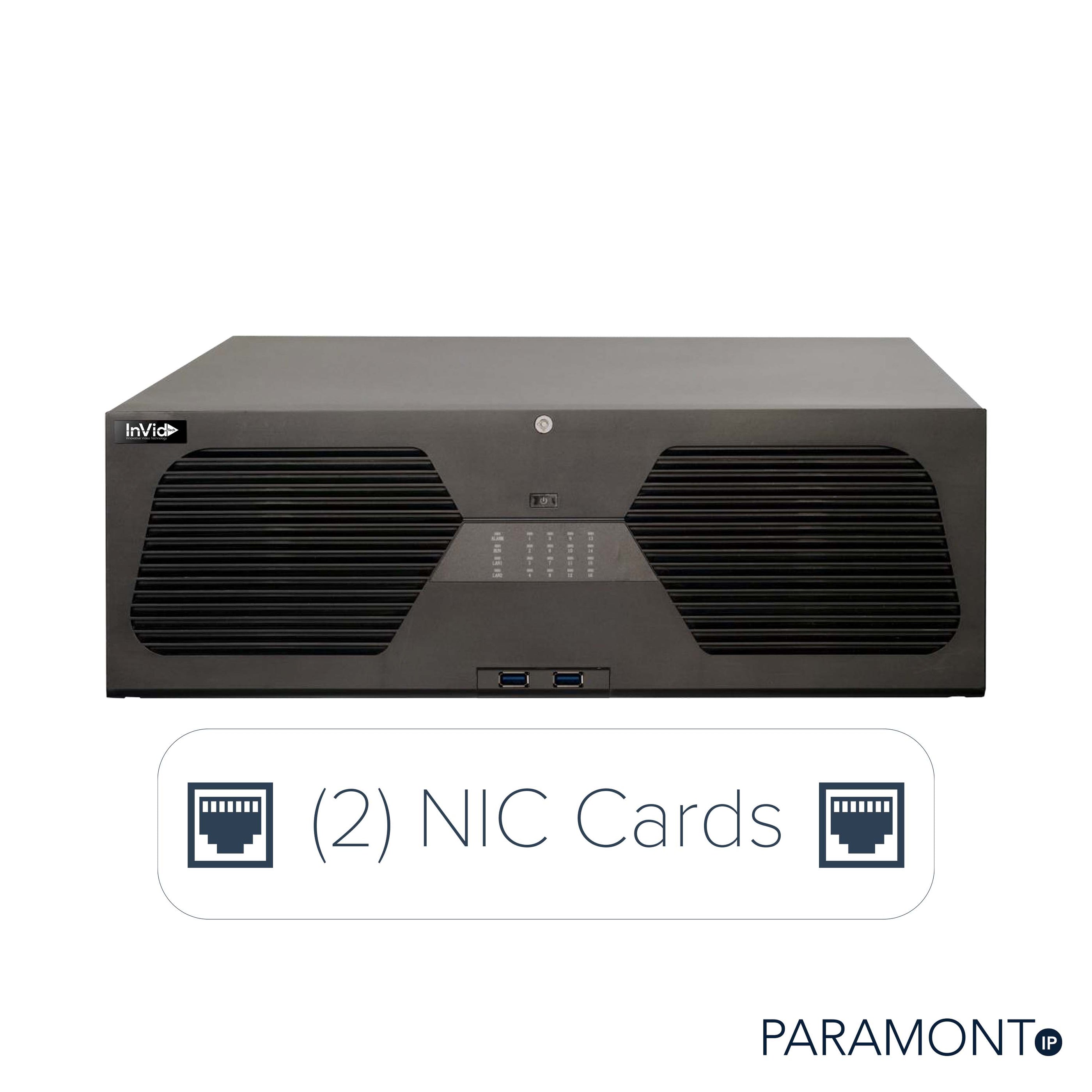 PN3A-128FNH: 128 Ch NVR, (2) NIC Cards — Invidtech
